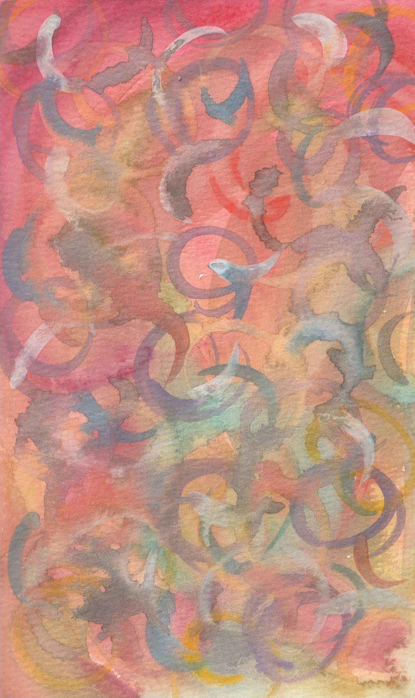 ORIGINAL: "AUTUMN ABSTRACT" WATERCOLOR ABSTRACT ON COLD PRESS – The ...